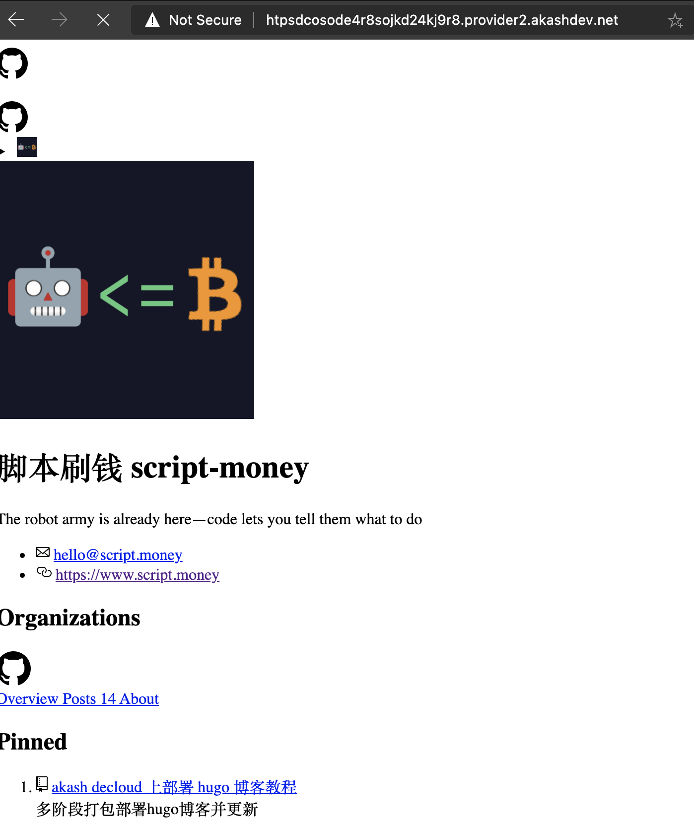 akash decloud 上部署 hugo 博客教程 - 脚本刷钱